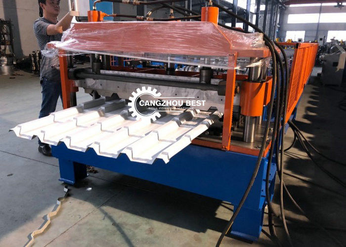 Color Coated Galvanized Steel Roof Sheet Forming Machine In Glazed