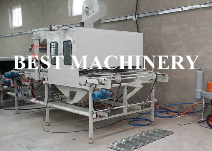 Colored Stone Chip Coated Roof Tile Roll Forming Machine Production Line